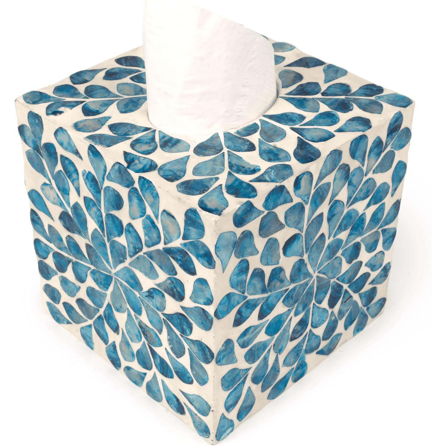 Everly Quinn Tissue Box Cover - Mosaic Mother Of Pearl Inlay Tissue Box ...