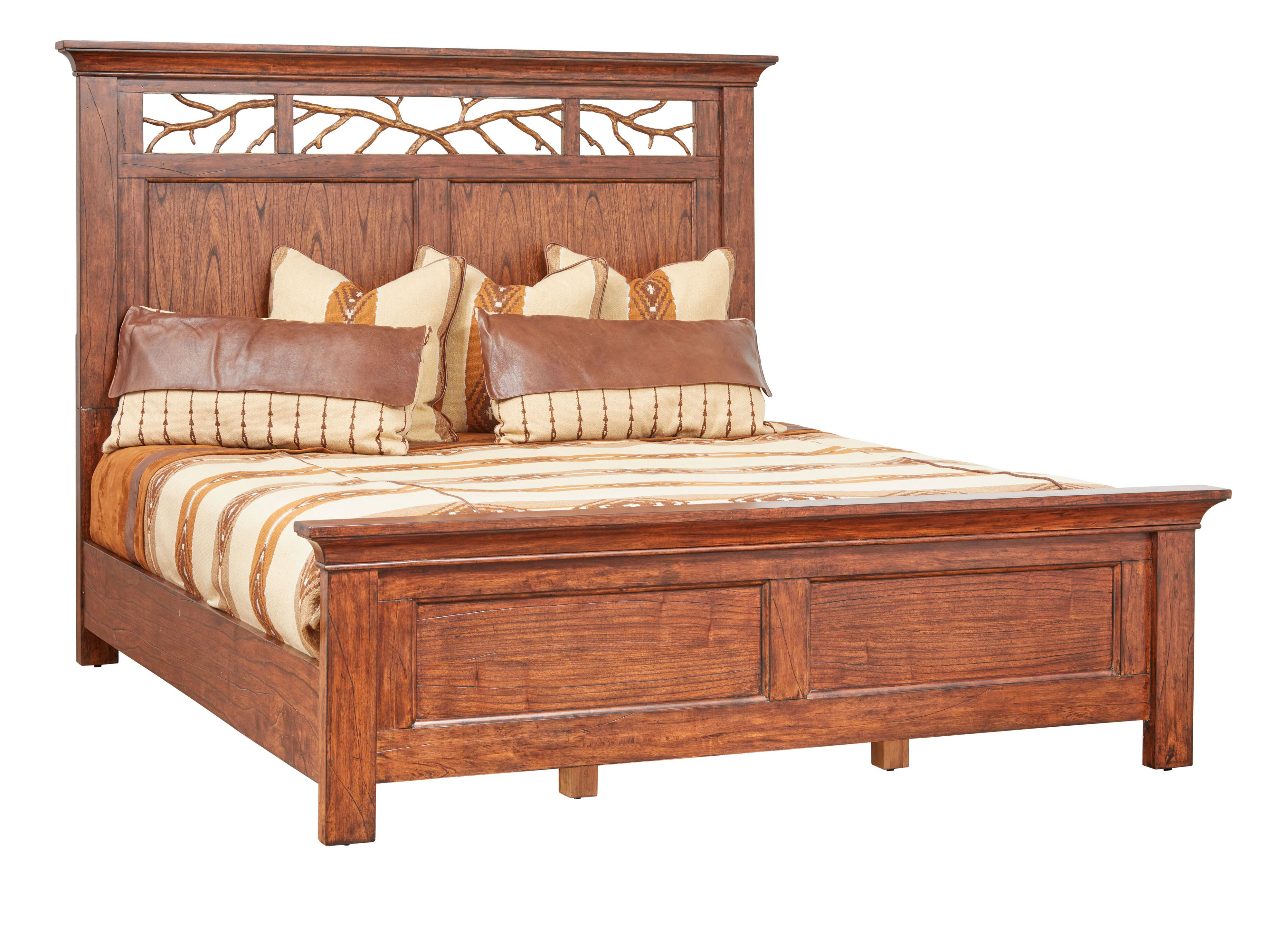 Dick Idol Collection Traditional Bed with Bronze Inlay Headboard | Wayfair