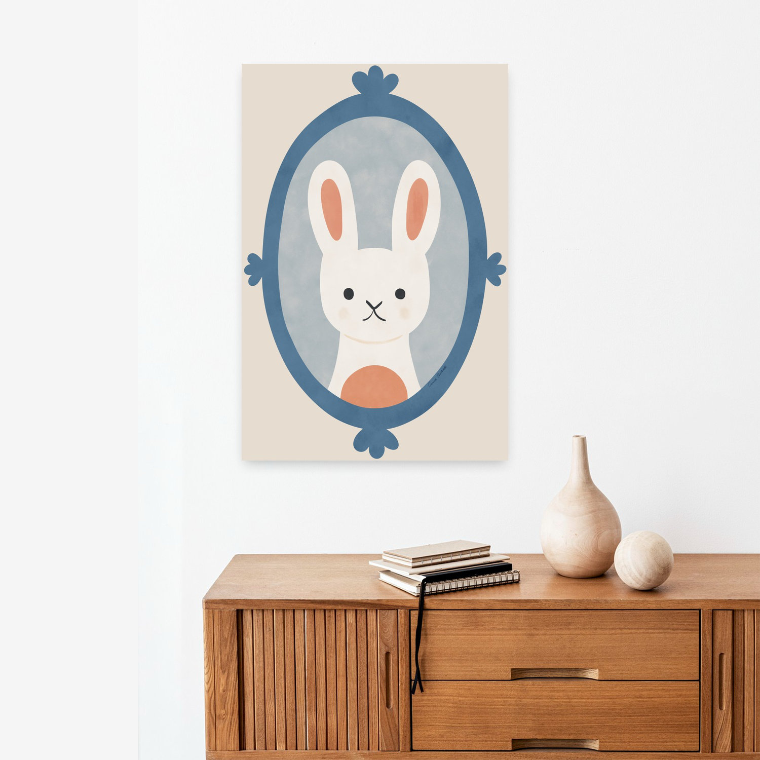 August Grove® Contemporary Art Contemporary Rabbit Portrait Forest Art ...