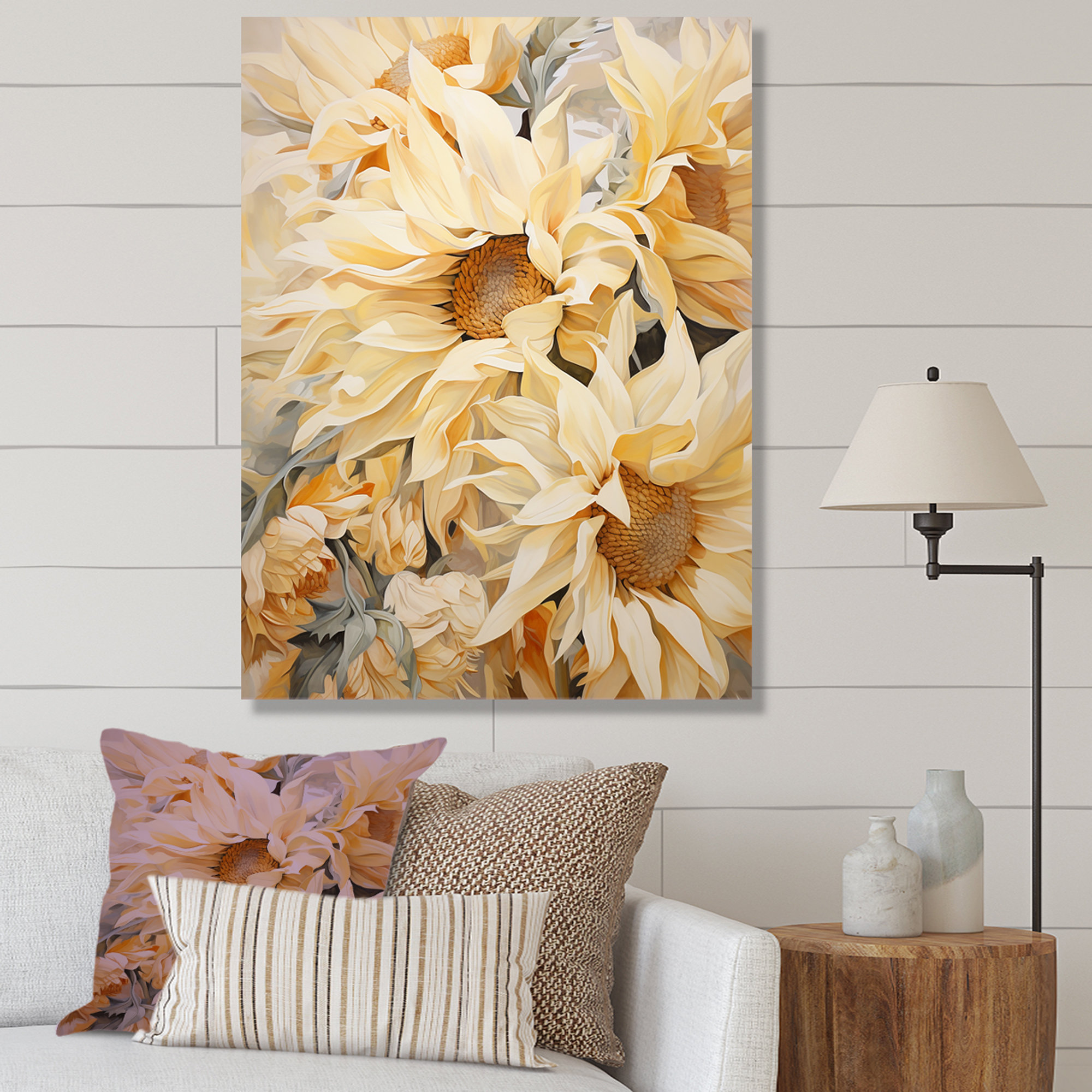 August Grove Vintage Sunflowers Florescence - Sunflowers Canvas Art ...
