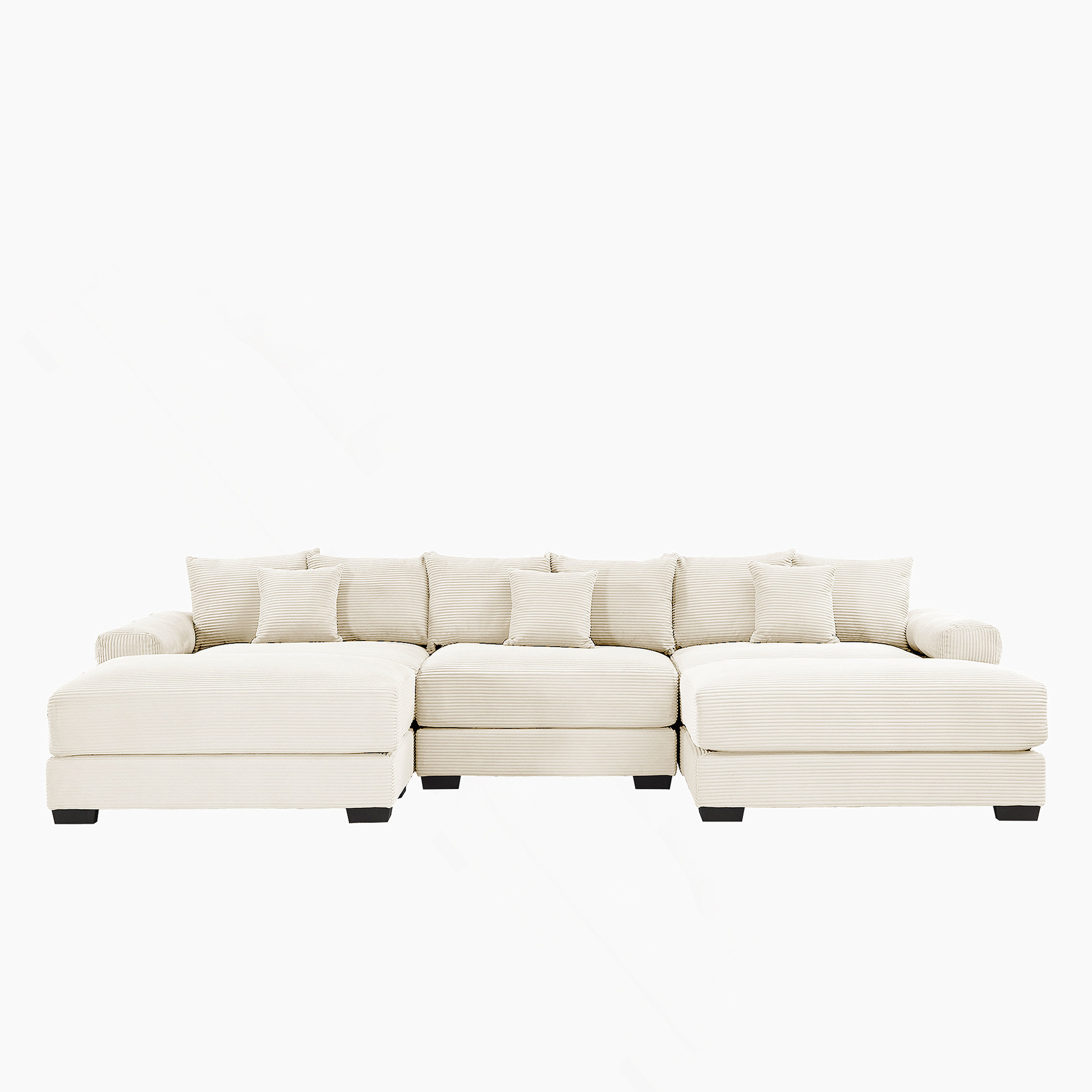 Latitude Run® 130" Oversized Cloud Modular Sectional Couch, Premium ...
