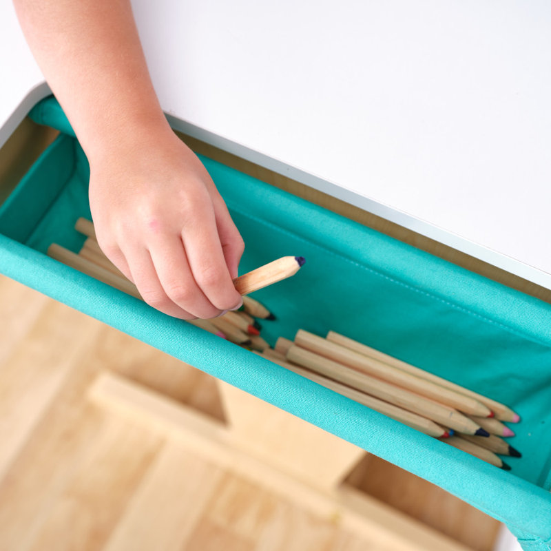 KidKraft Grow Together Pocket Adjustable Wooden Desk and Chair, Natural ...