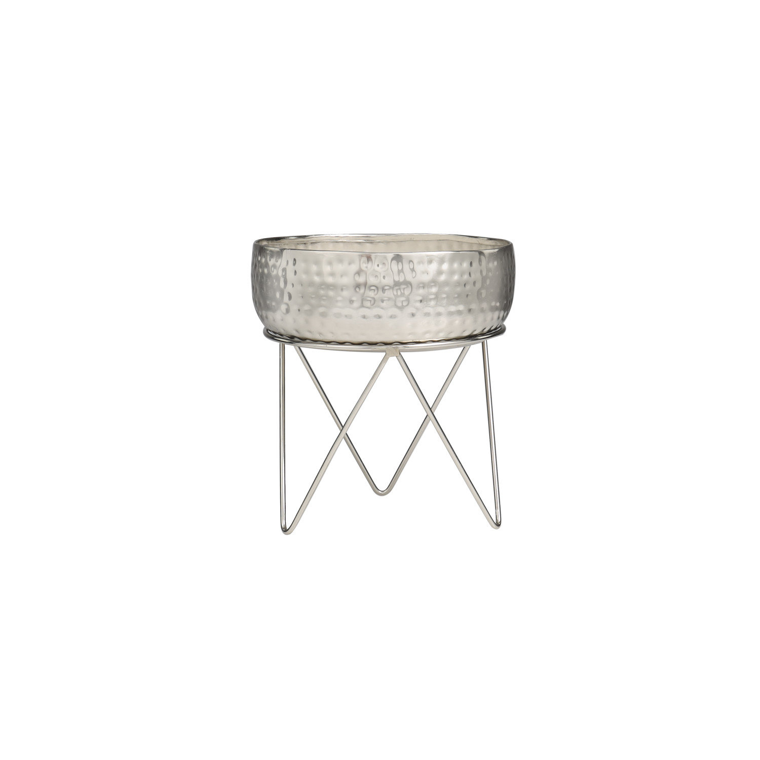 Everly Quinn Metal Campfire Scented Tall Hammered Decorative Silver ...