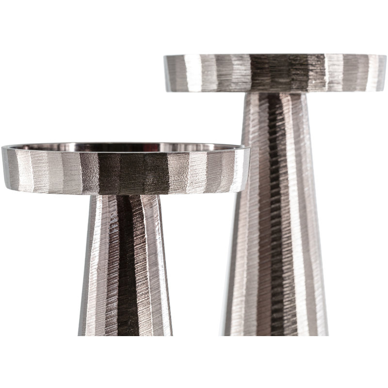 Brayden Studio® 2 Piece Metal Tabletop Candlestick Set & Reviews | Wayfair