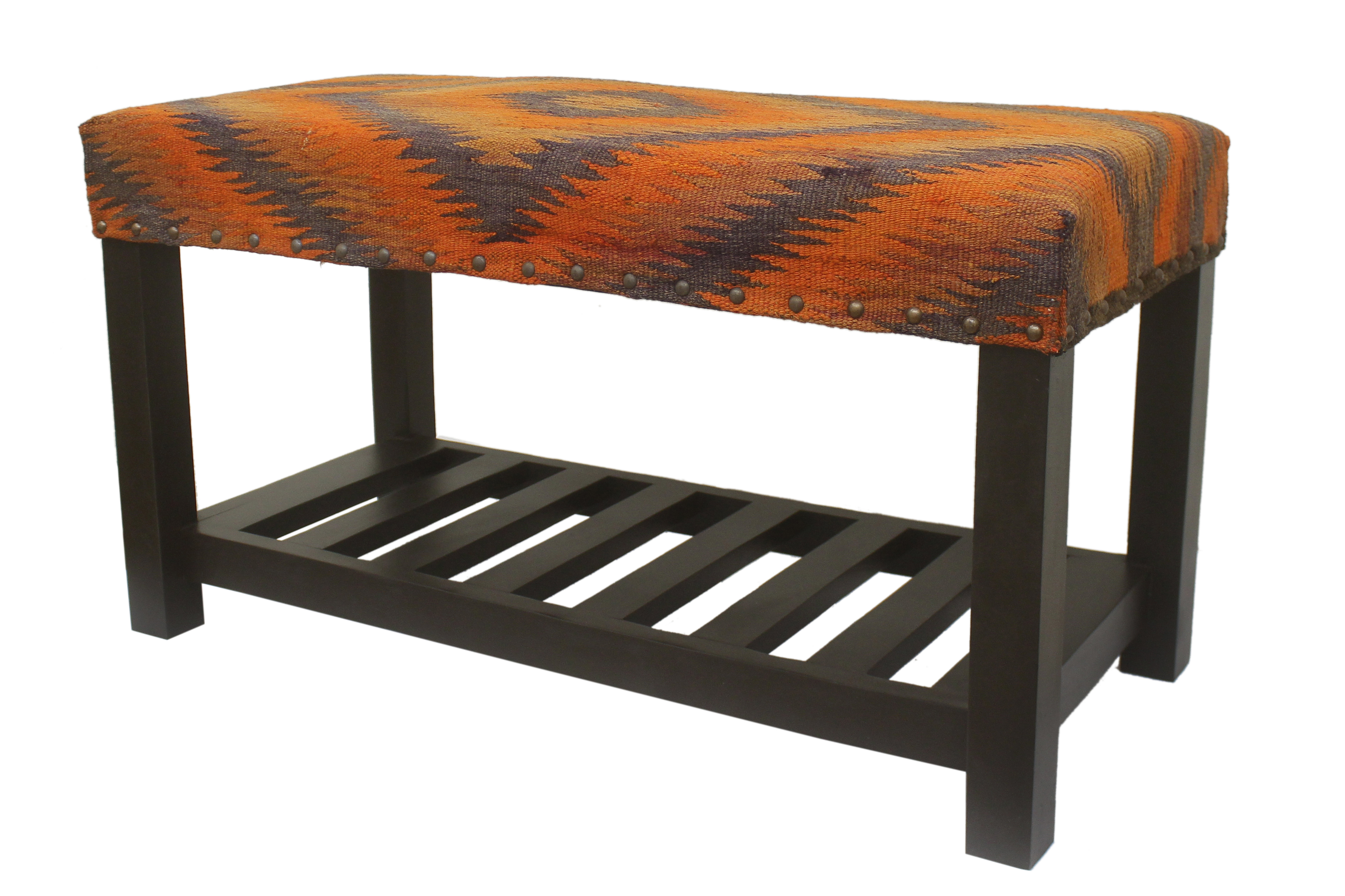 Foundry Select Upholstered Shelves Storage Bench | Wayfair