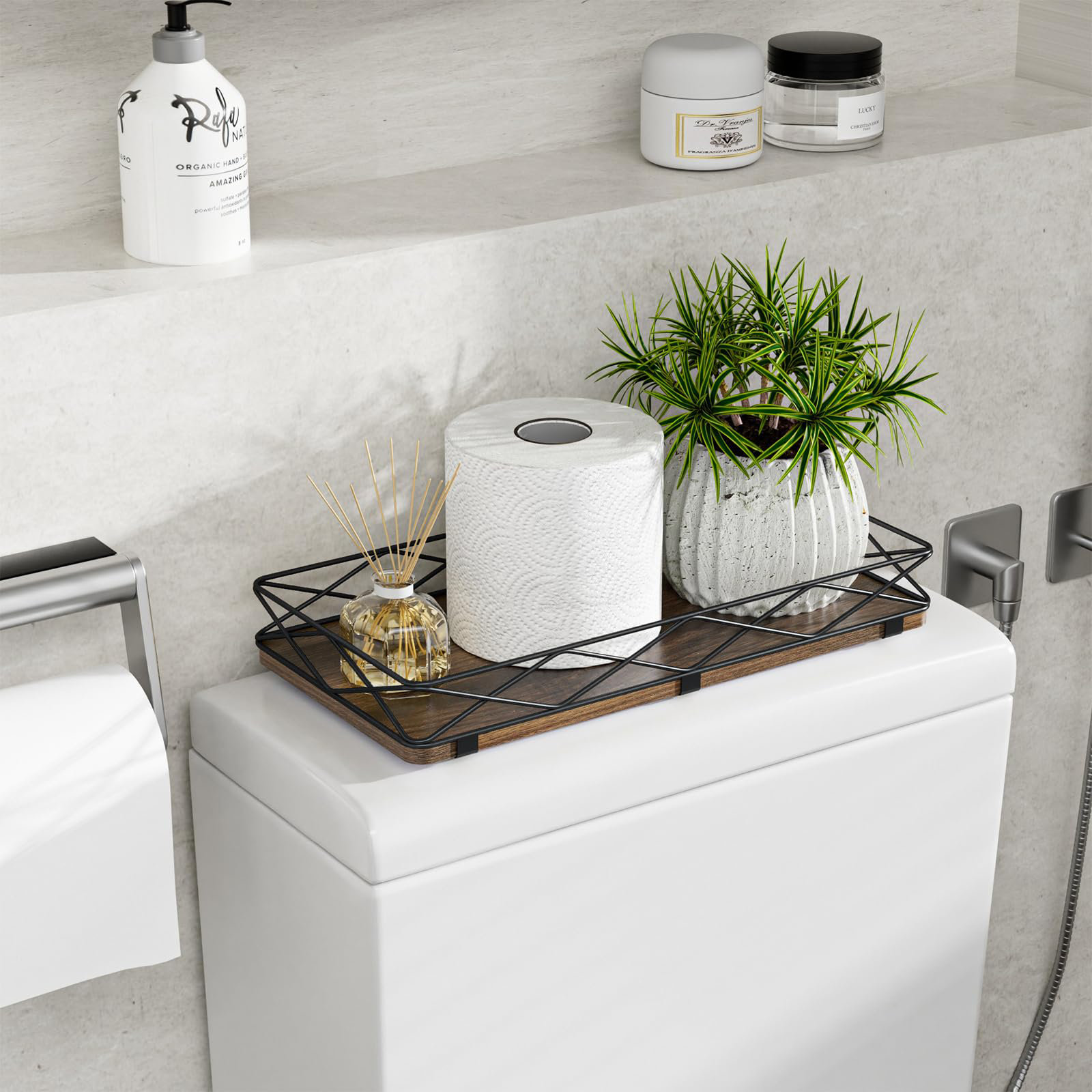 Brayden Studio® Toilet Paper Basket Holder, 13" Bathroom Tray ...