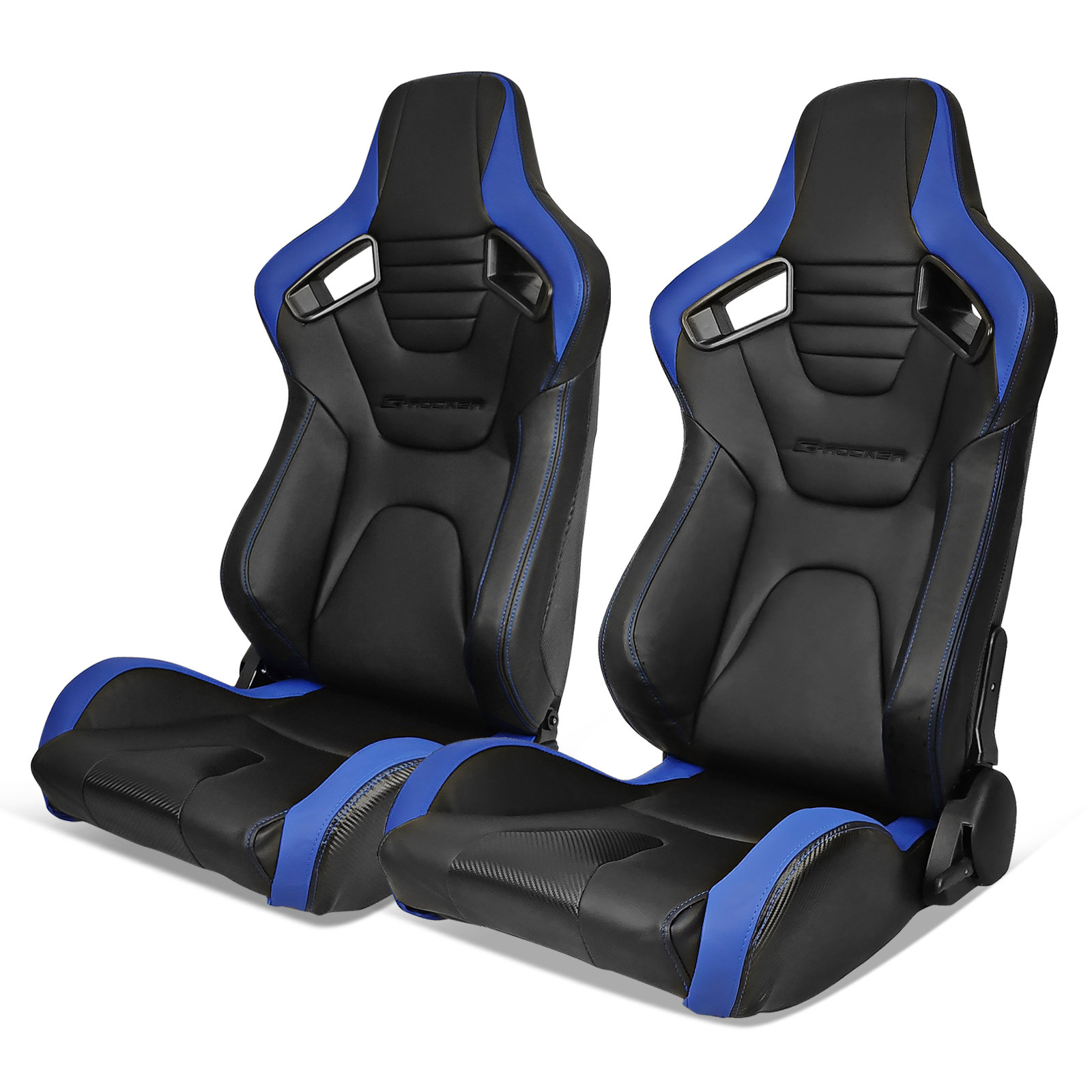 Modern Depo Universal Racing Seats Pair With Dual Sliders, Pu & Carbon ...