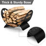 Fleur De Lis Living Nichole Fireplace Log Holder Firewood Basket ...