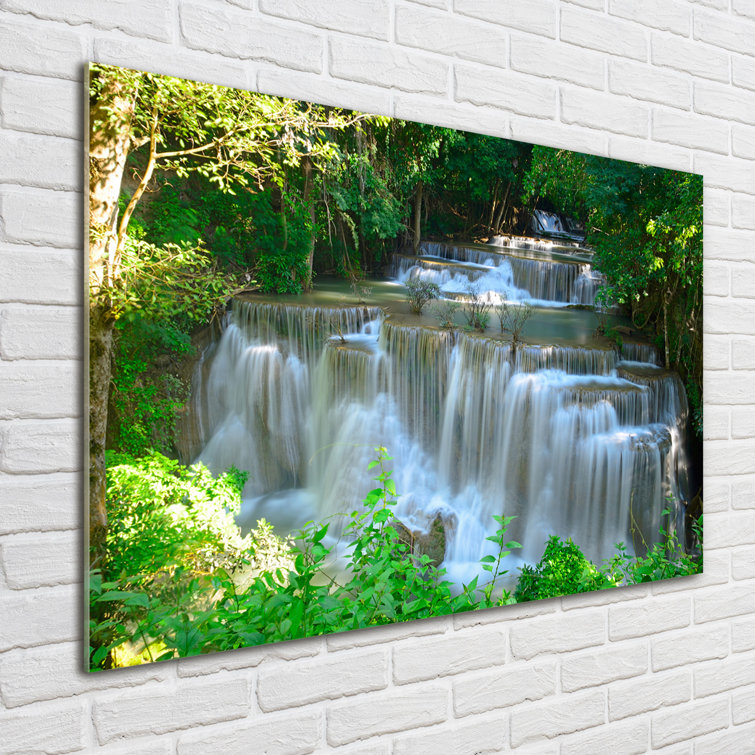 Ebern Designs Waterfall - Unframed Art Prints on Glass | Wayfair.co.uk