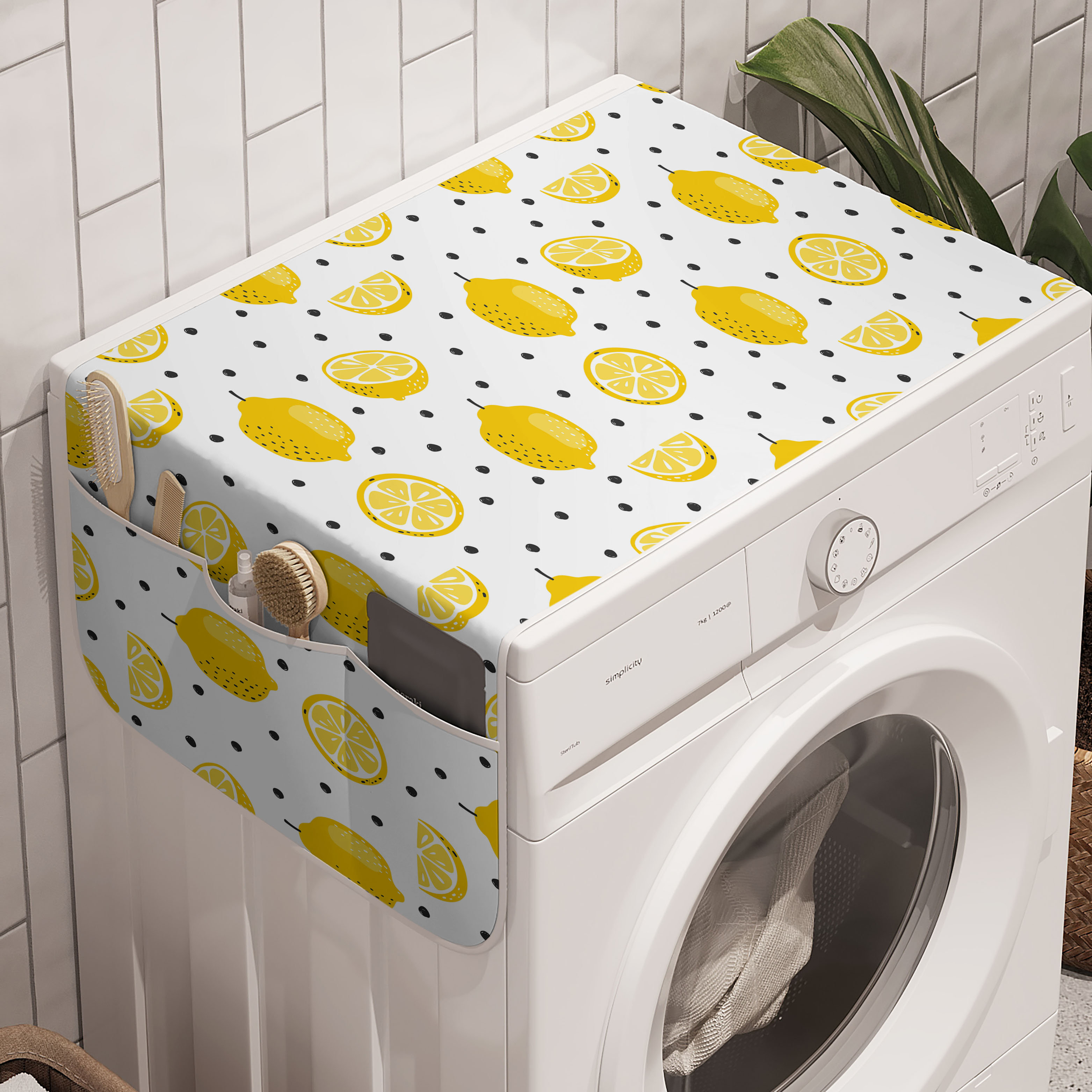 East Urban Home Lemon Washing Machine Organizer Pack of 2 47" x 18.5 ...