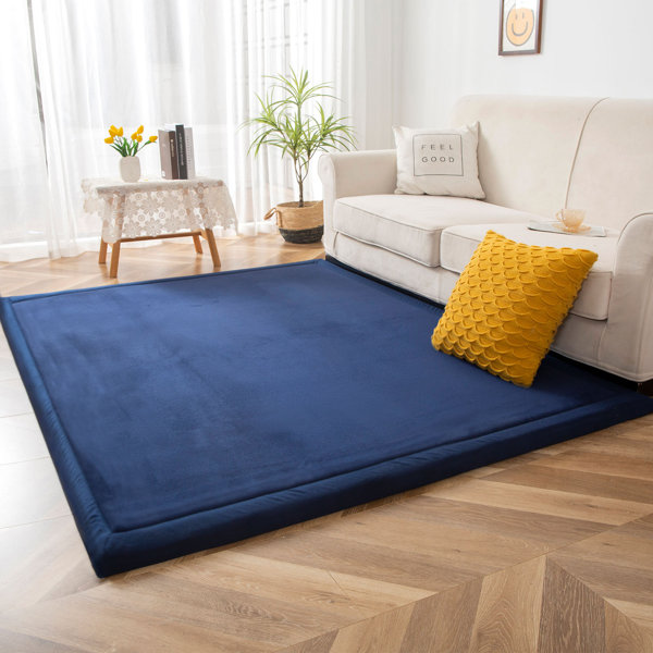 MAXYOYO 1.2inch Thick Memory Foam Area Rug,Rectangle Solid Color Area ...