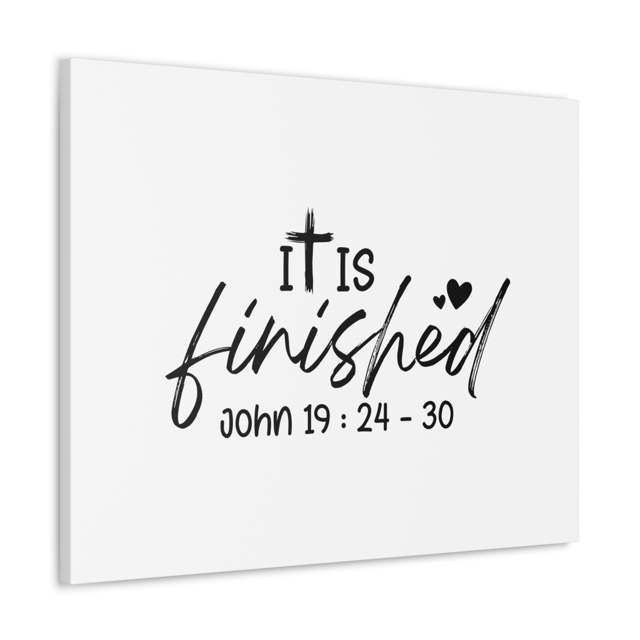 Trinx John 19:24-30 It Is Finished Bible Verse Canvas Christian Wall ...