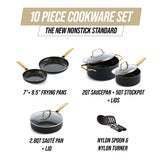 Blue Diamond Gold Edition Nonstick 10 Piece Cookware Set | Wayfair