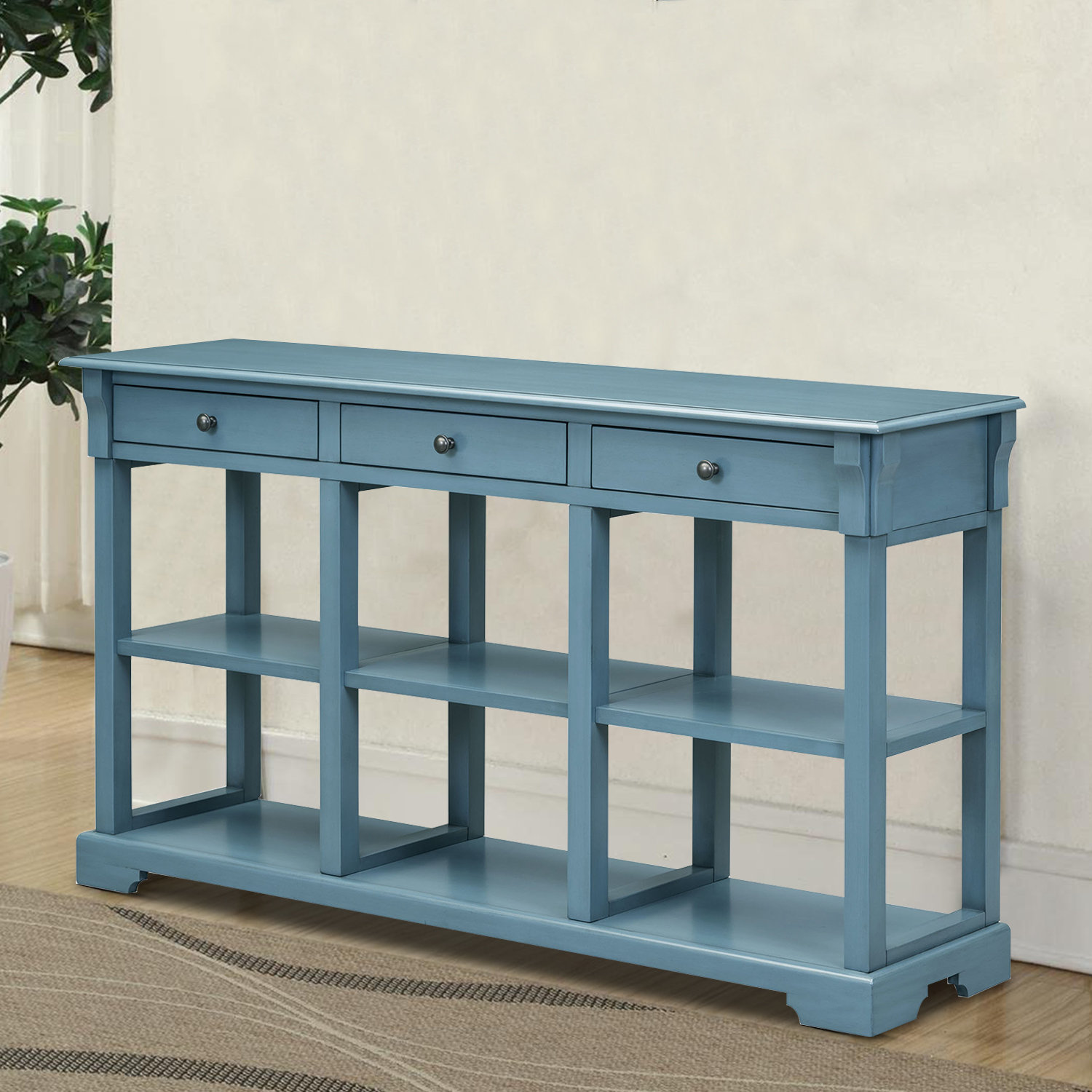 Red Barrel Studio® Zanyah 58.12'' Wide Wooden Storage Console Table ...