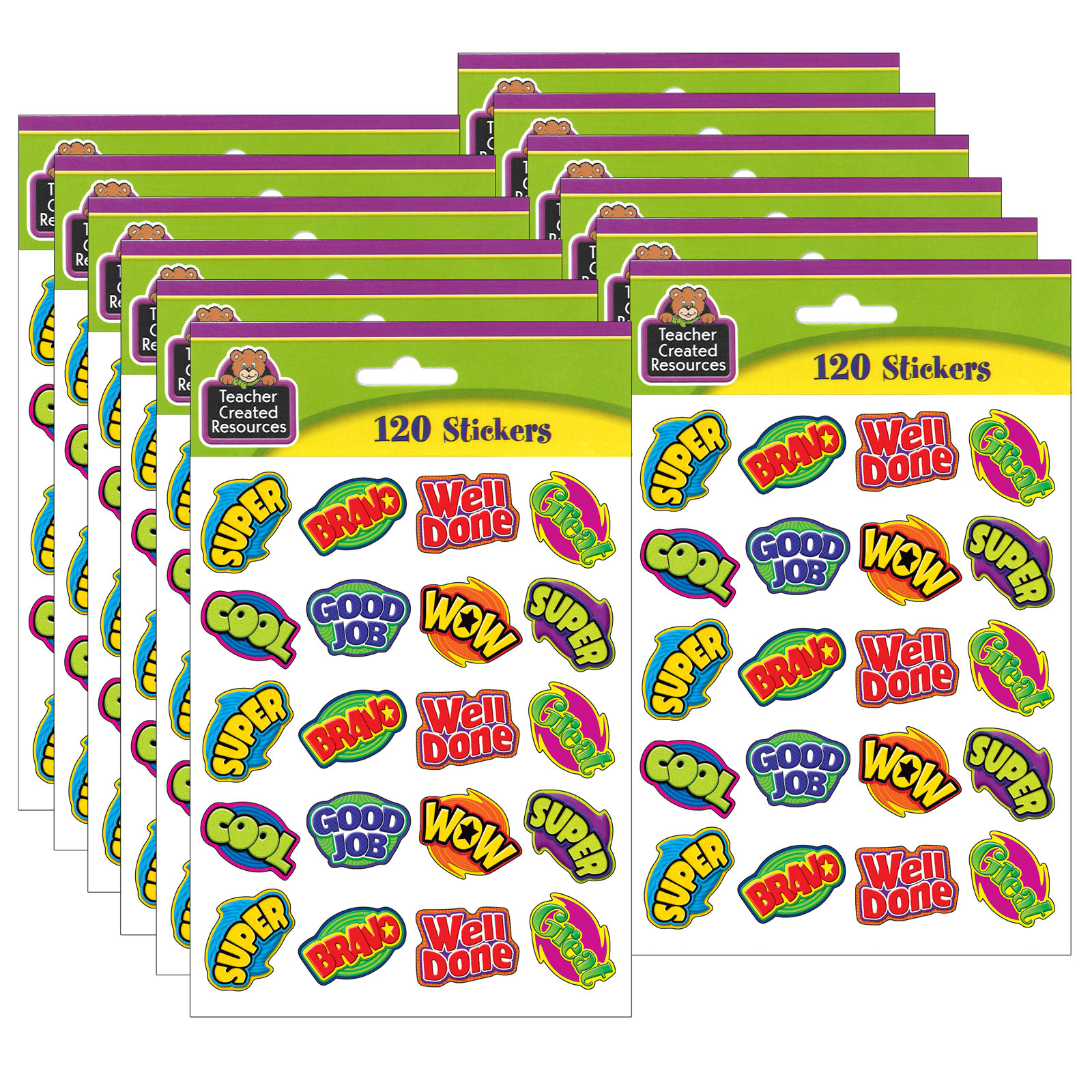 Teacher Created Resources Positive Words 1440 Piece Stickers Set | Wayfair