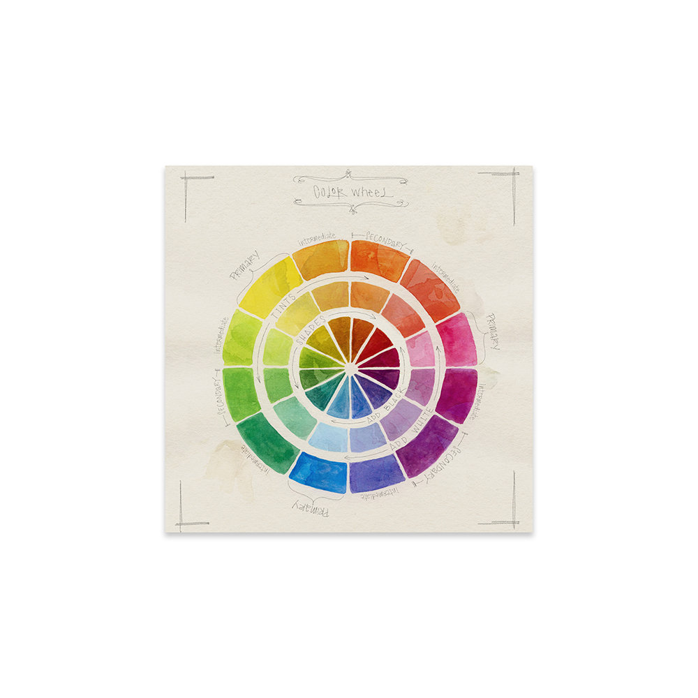 Red Barrel Studio® Color Wheel Sketch by Stephanie Corfee - Unframed ...