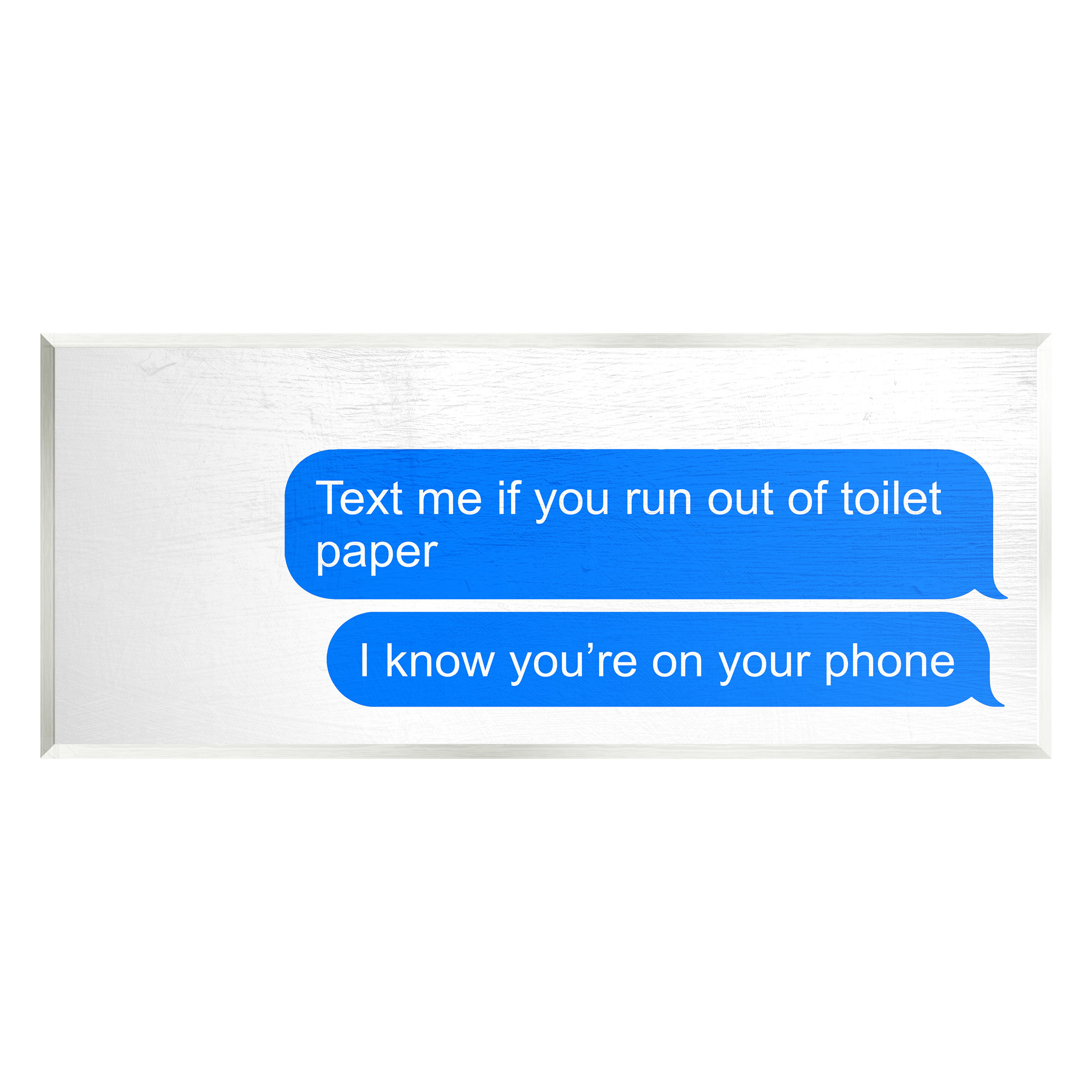 Stupell Industries Text Me Toilet Paper Wall Plaque Art By Daphne ...