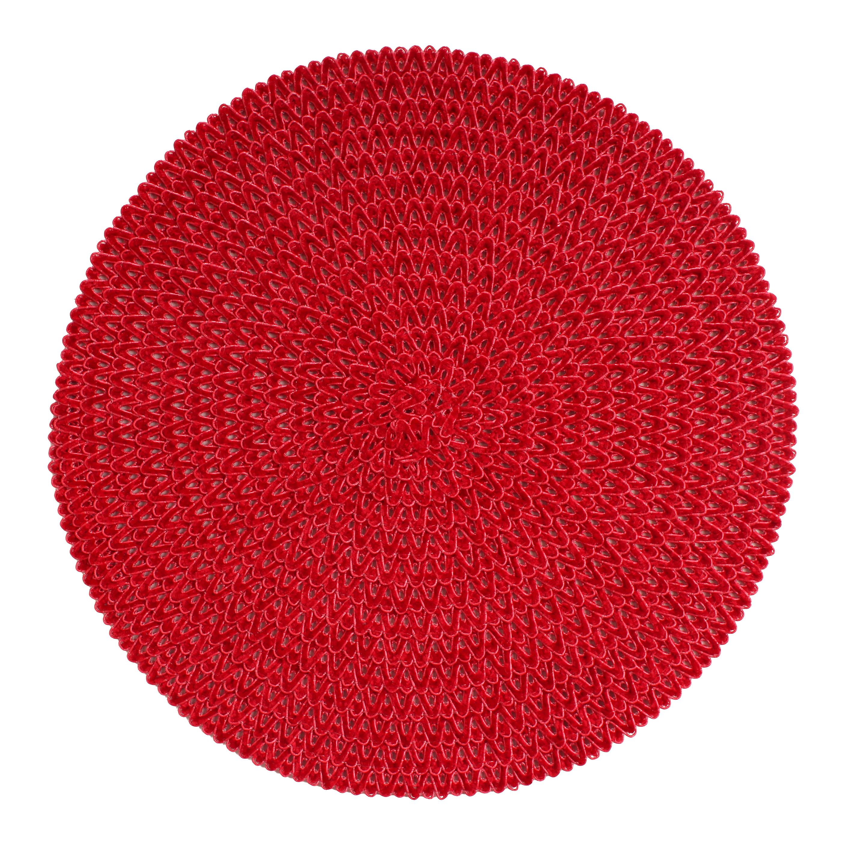 red table mats