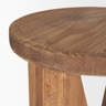 Loon Peak® Julyn Round Natural Brown Wood w/ Angled Legs Stool | Wayfair