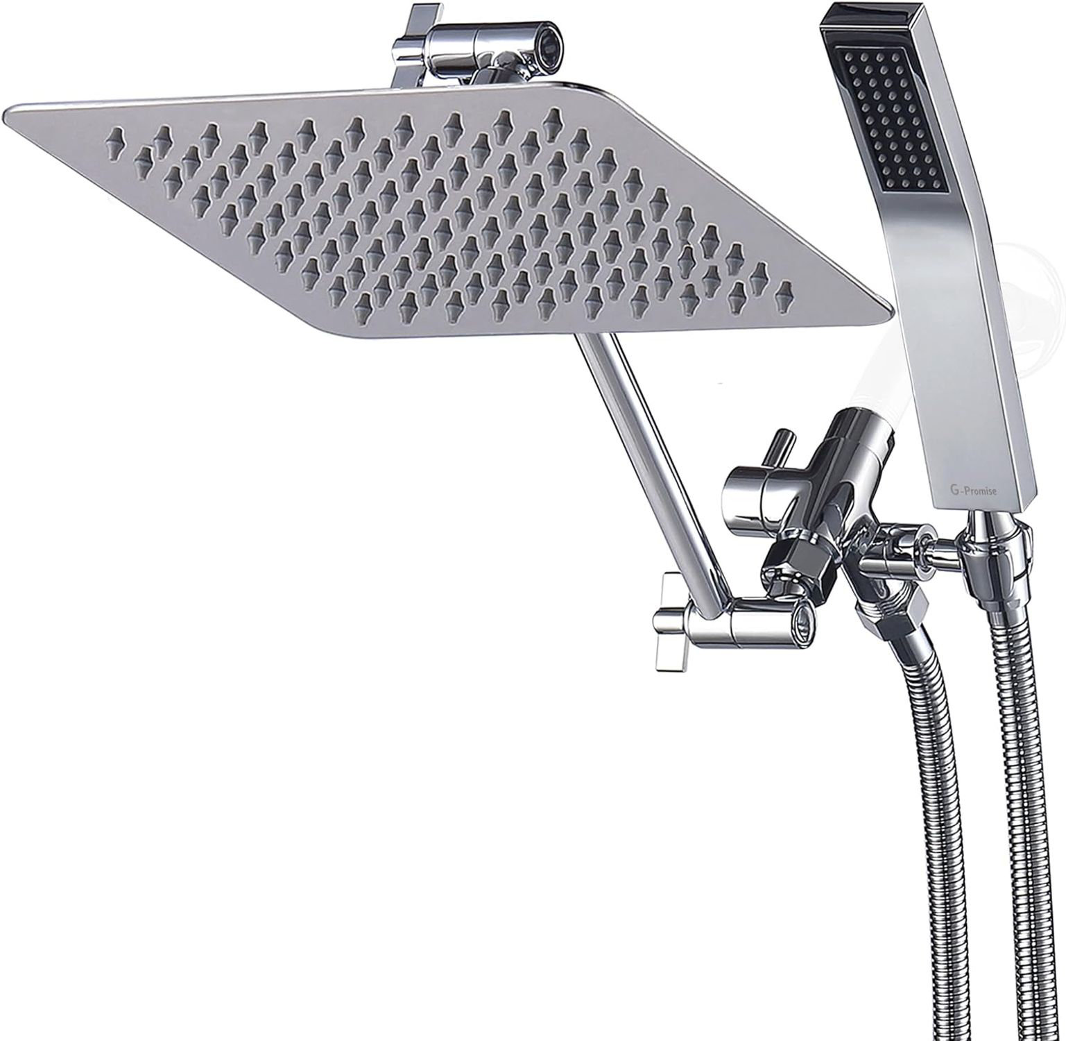 Silodo All Metal 10“ Two-Way Shower Set | Rain Shower | Hand Shower Bar ...