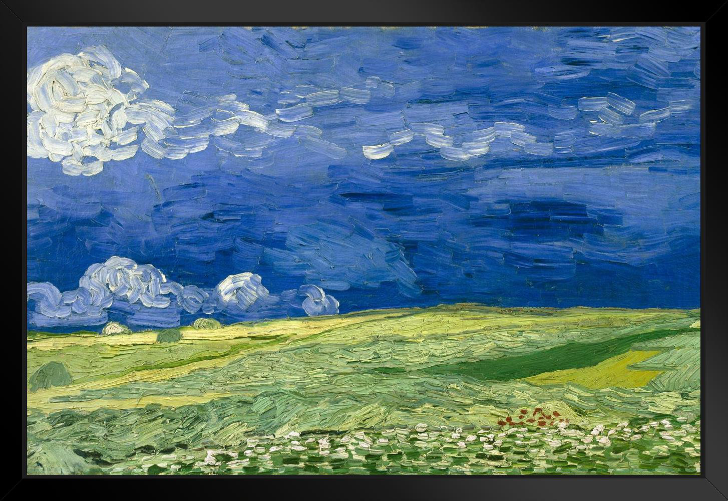 Vault W Artwork Wheatfield Under Thunderclouds Framed On Paper by ...