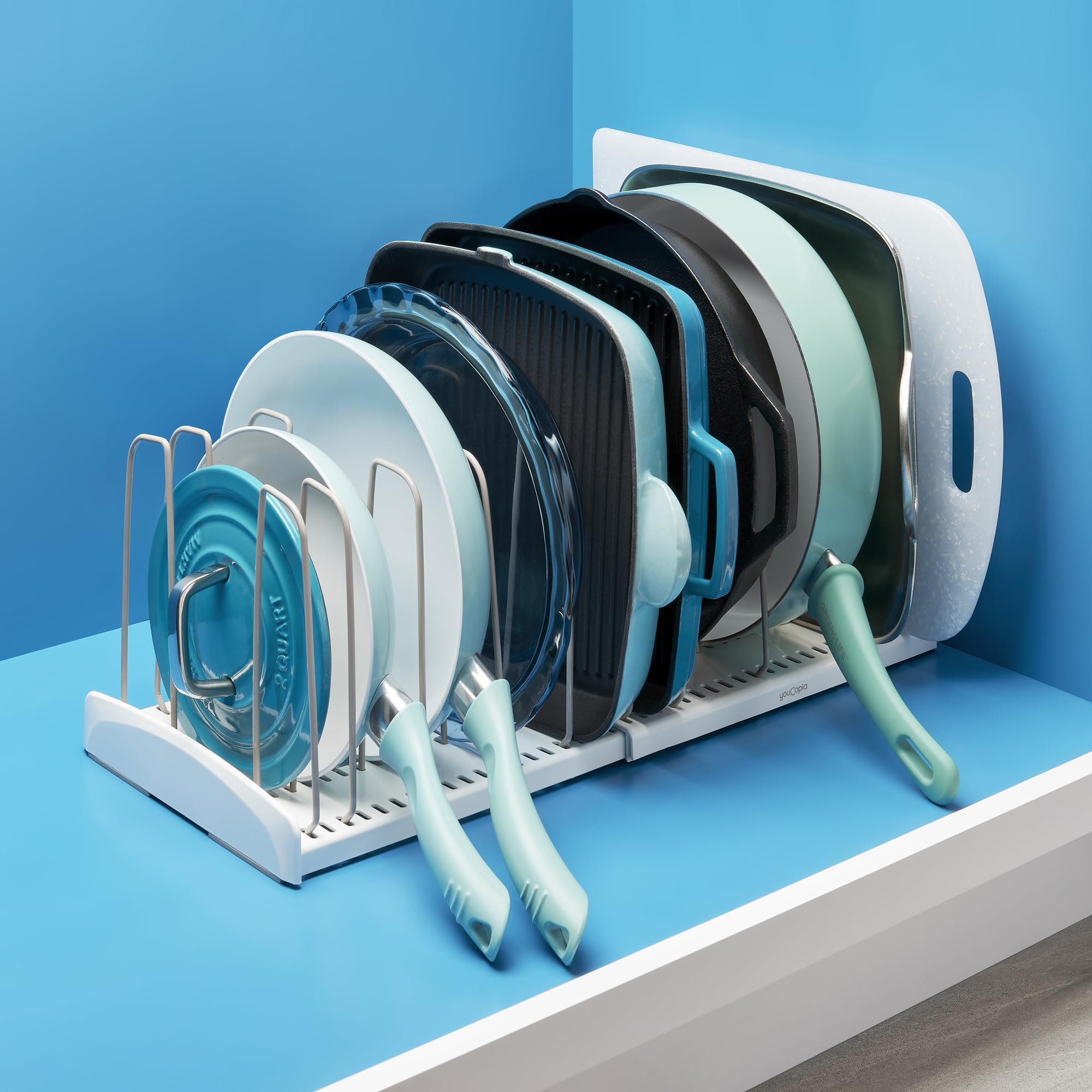 Mint Pantry® Alloy Steel Rectangle Countertop / Cabinet Pot Rack | Wayfair