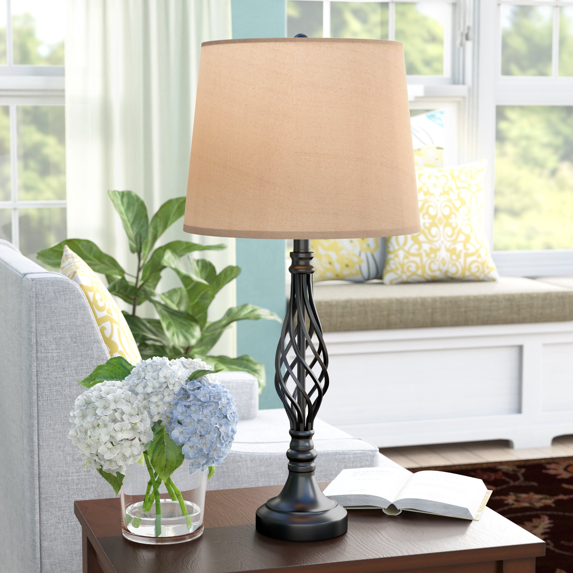Charlton Home® Troxler 27" Table Lamp & Reviews | Wayfair