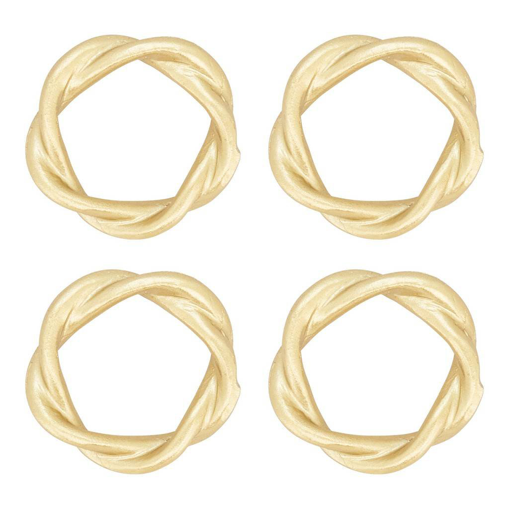 Ebern Designs Modern Twisted Resin Napkin Rings, Set Of 4 - Wayfair Canada