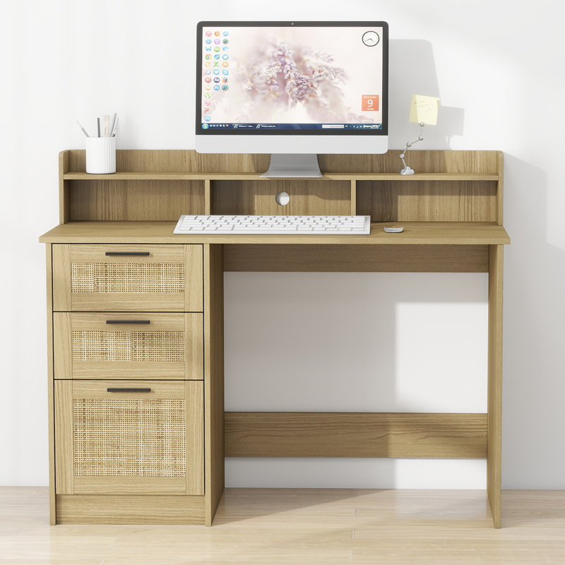 Bay Isle Home™ Ajhani 47.32'' W Rectangle Computer Desk with Hutch ...