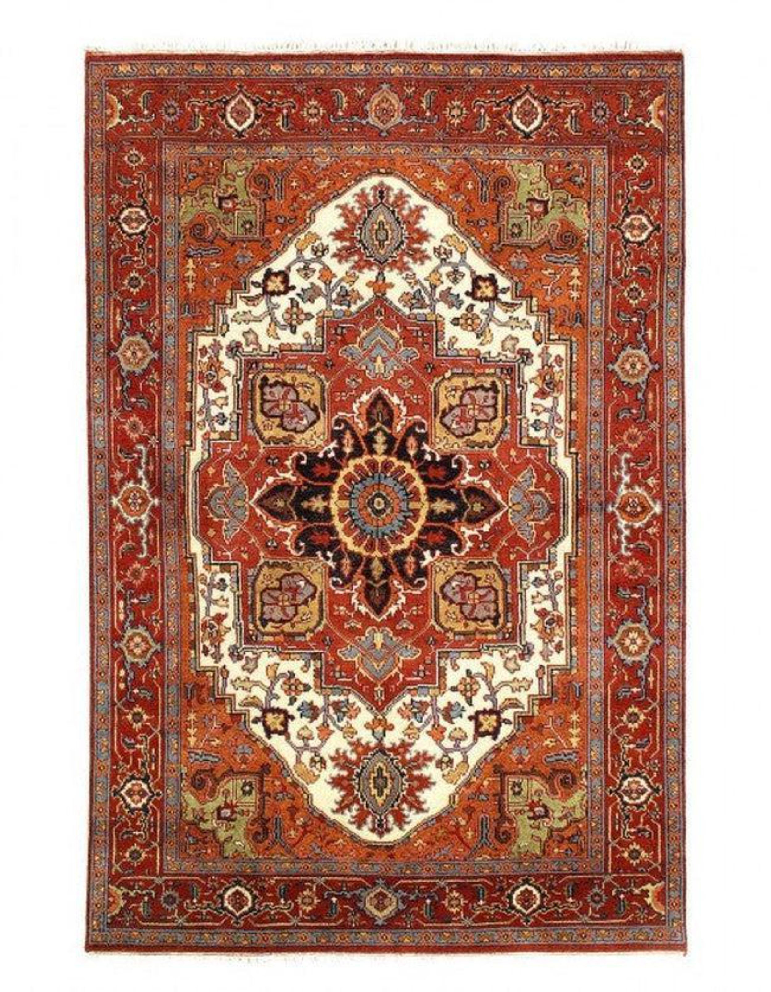 Isabelline Oriental Handmade Rectangle 5'11" x 9' Wool/Cotton Area Rug ...