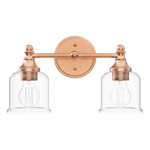 Copper Bathroom Vanity Lighting You'll Love | Wayfair