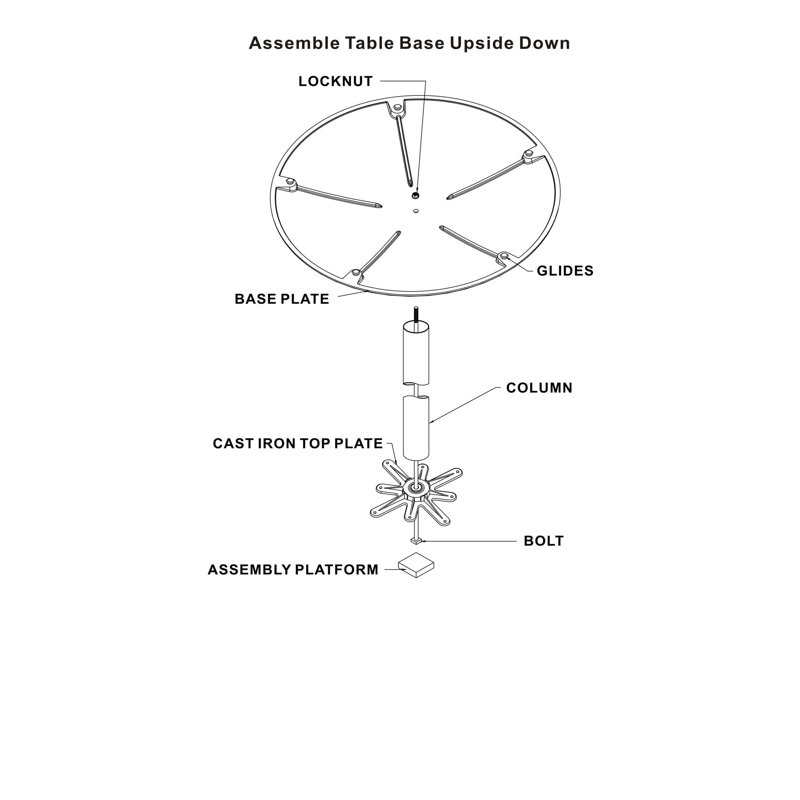 JI Bases 18" Cast Iron Round Base | Wayfair