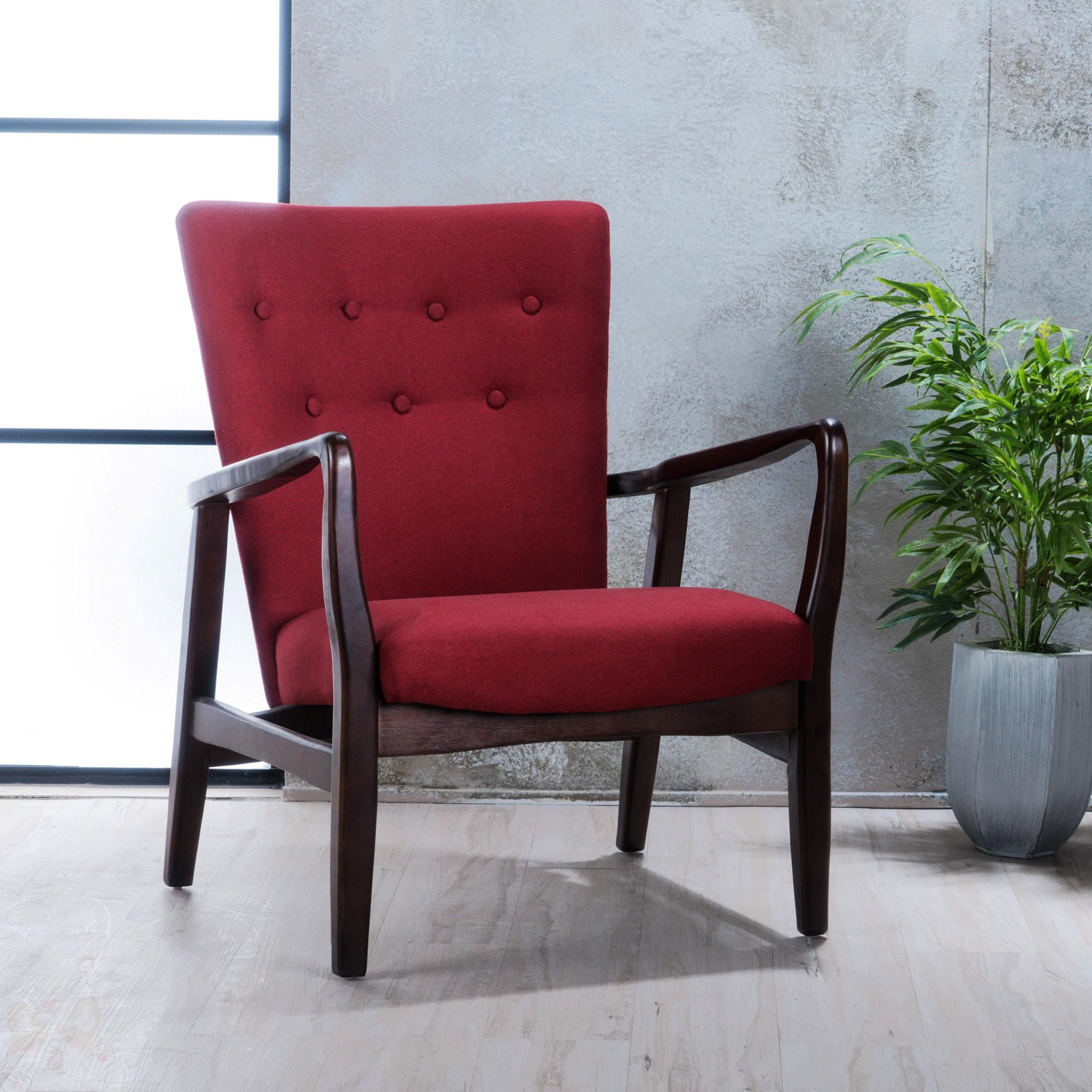 George Oliver Arm Chair with Birch Wood Legs, Sofa | Wayfair