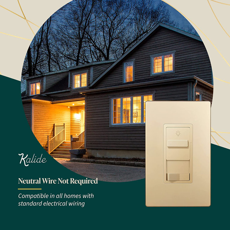 TOPGREENER Gradateur de lumière Kalide, 3 voies, 200W DEL / CFL, fil ...