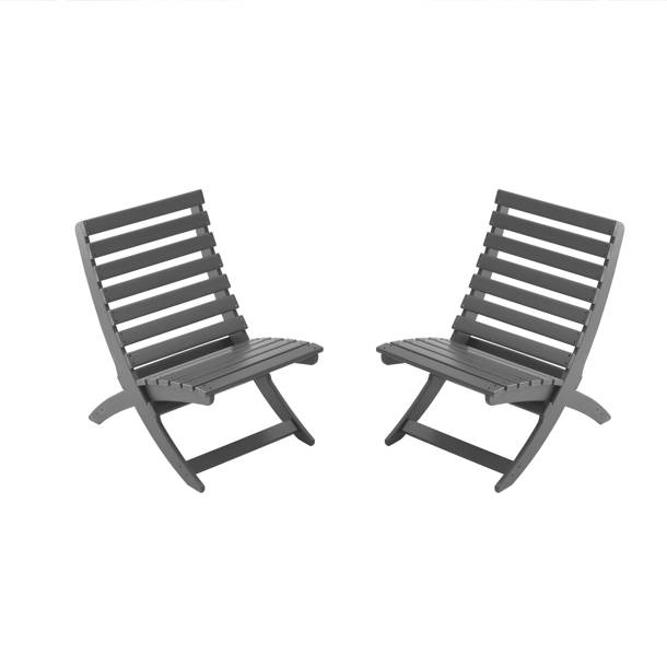 Highland Dunes Alexeya Plastic Folding Adirondack Chair & Reviews | Wayfair