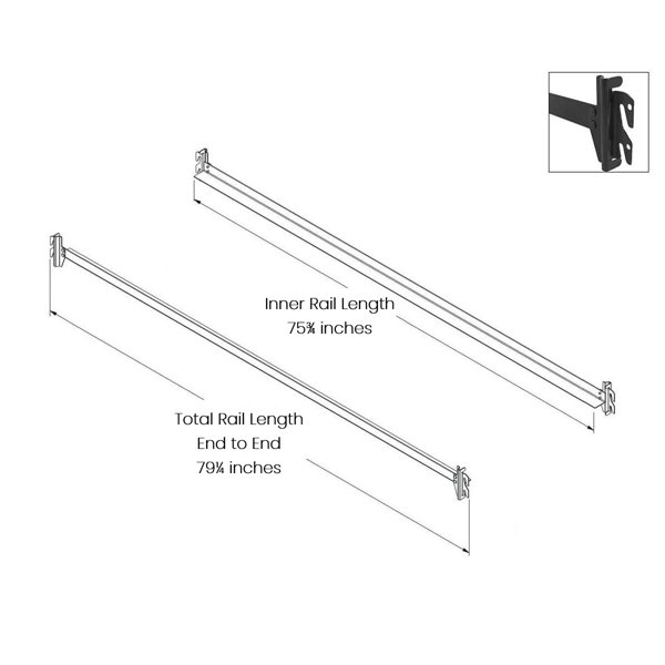 bedCLAW Steel Hook-on Side Rails & Reviews | Wayfair