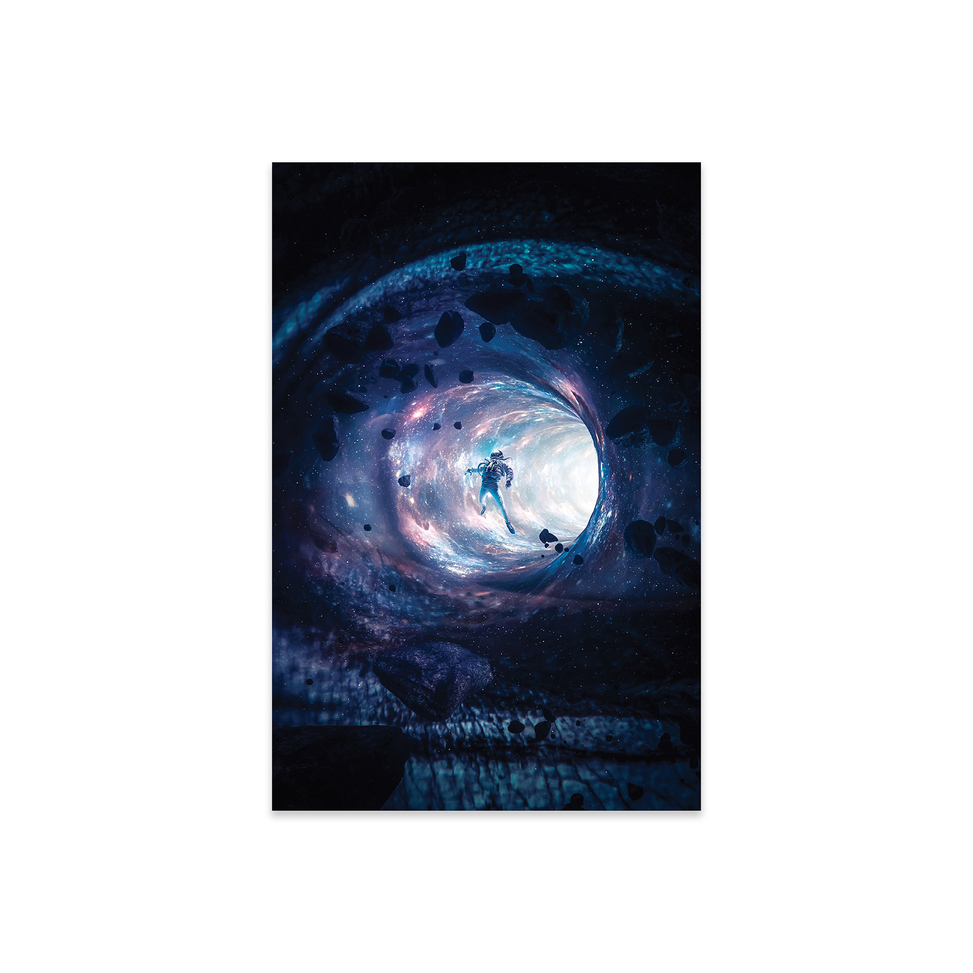 Wrought Studio™ Space Eye Wormhole And Astronaut Print On Acrylic Glass ...