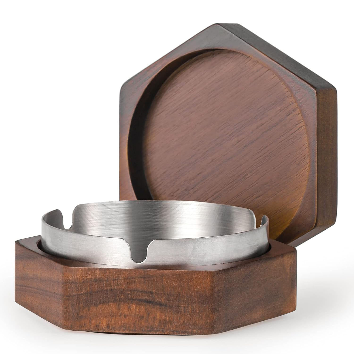 Amzico Cute Ashtrays For Cigarettes Outdoor Hexagonal Ash Tray With ...