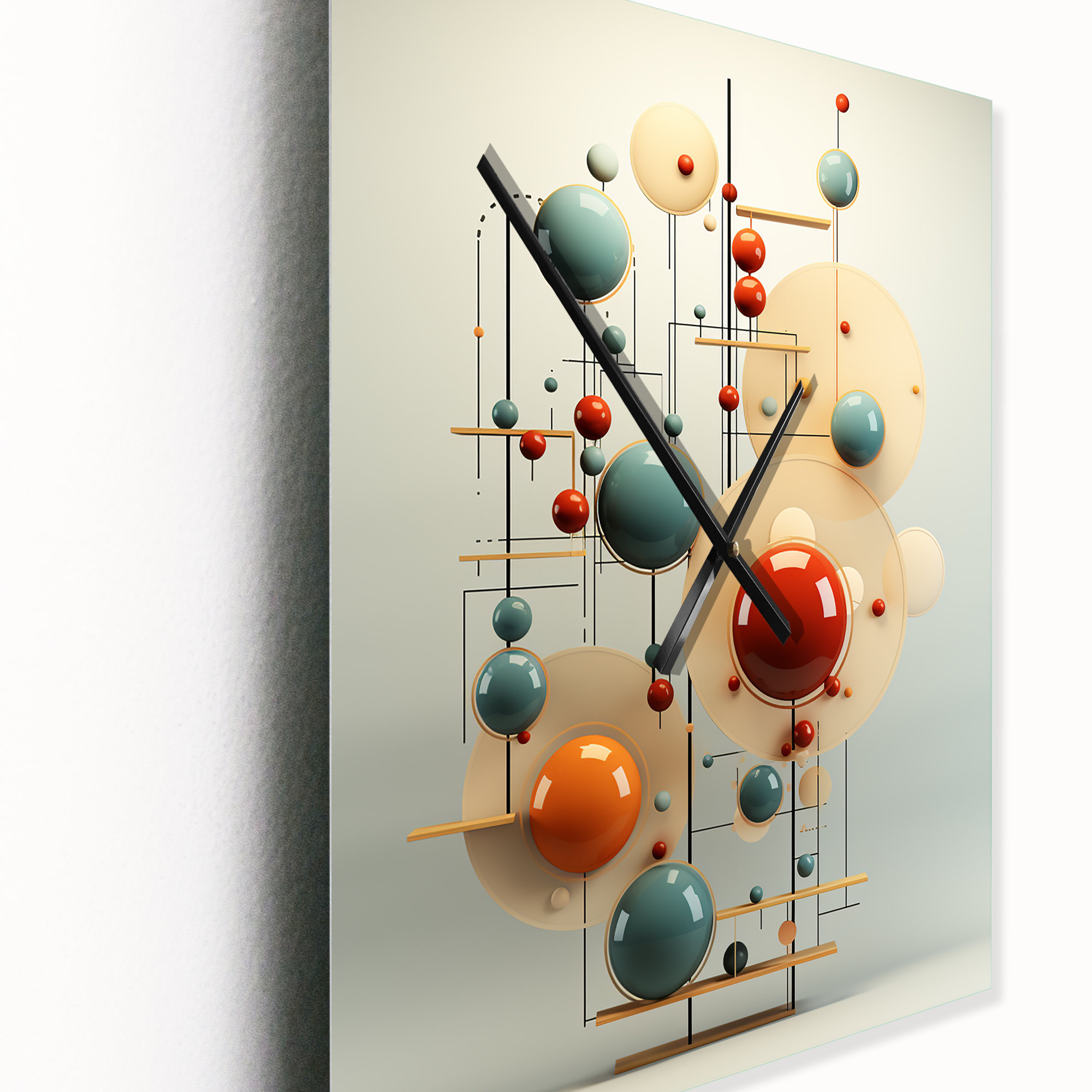 Design Art Red And Blue Minimalism Pendulum - Abstract Modern Wall ...
