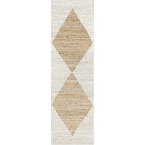 Ebern Designs Pandora Diamond Checkered Jute Area Rug & Reviews | Wayfair