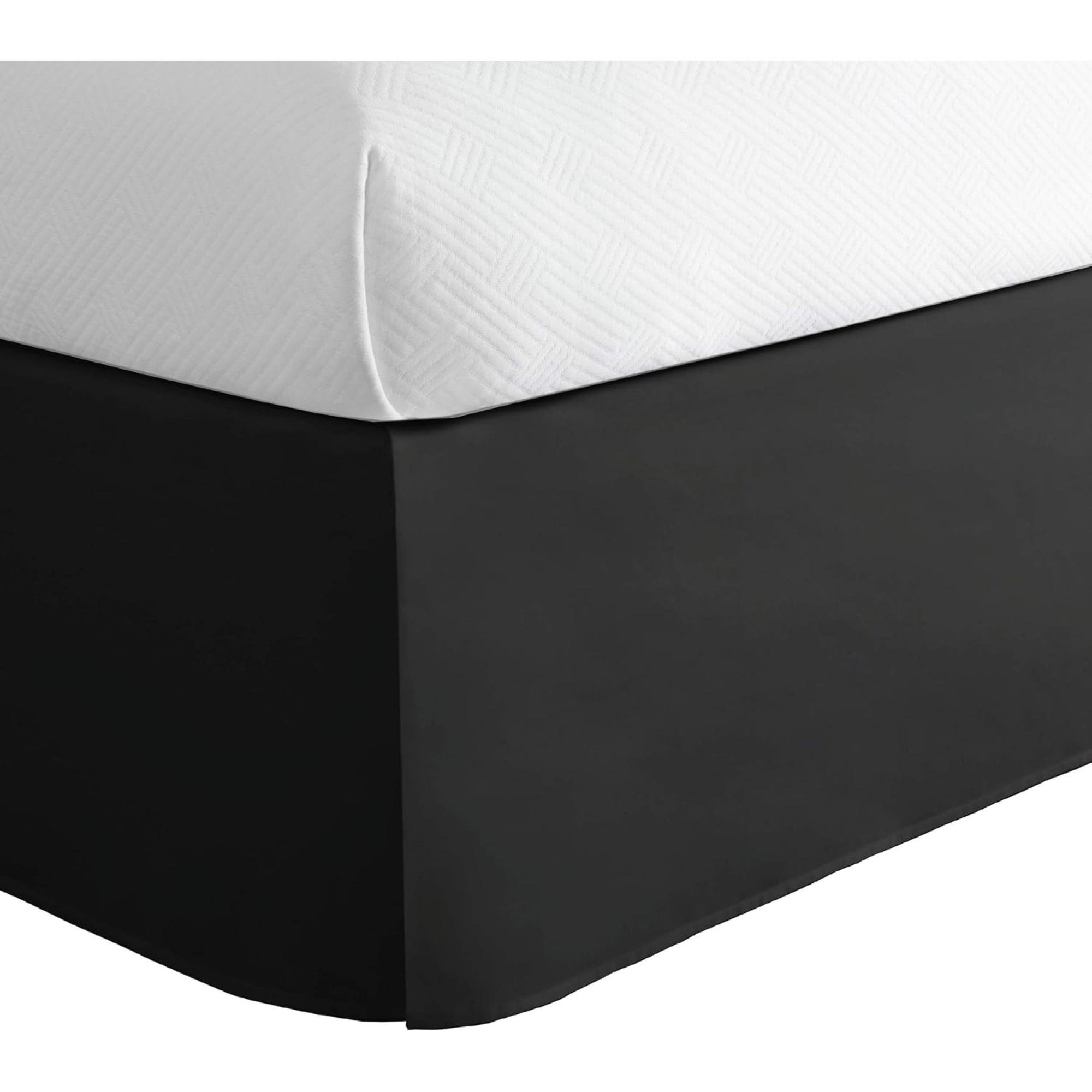 Textiles Hub Classic Tailored Bed Skirt Dust Ruffle, Microfiber | Wayfair