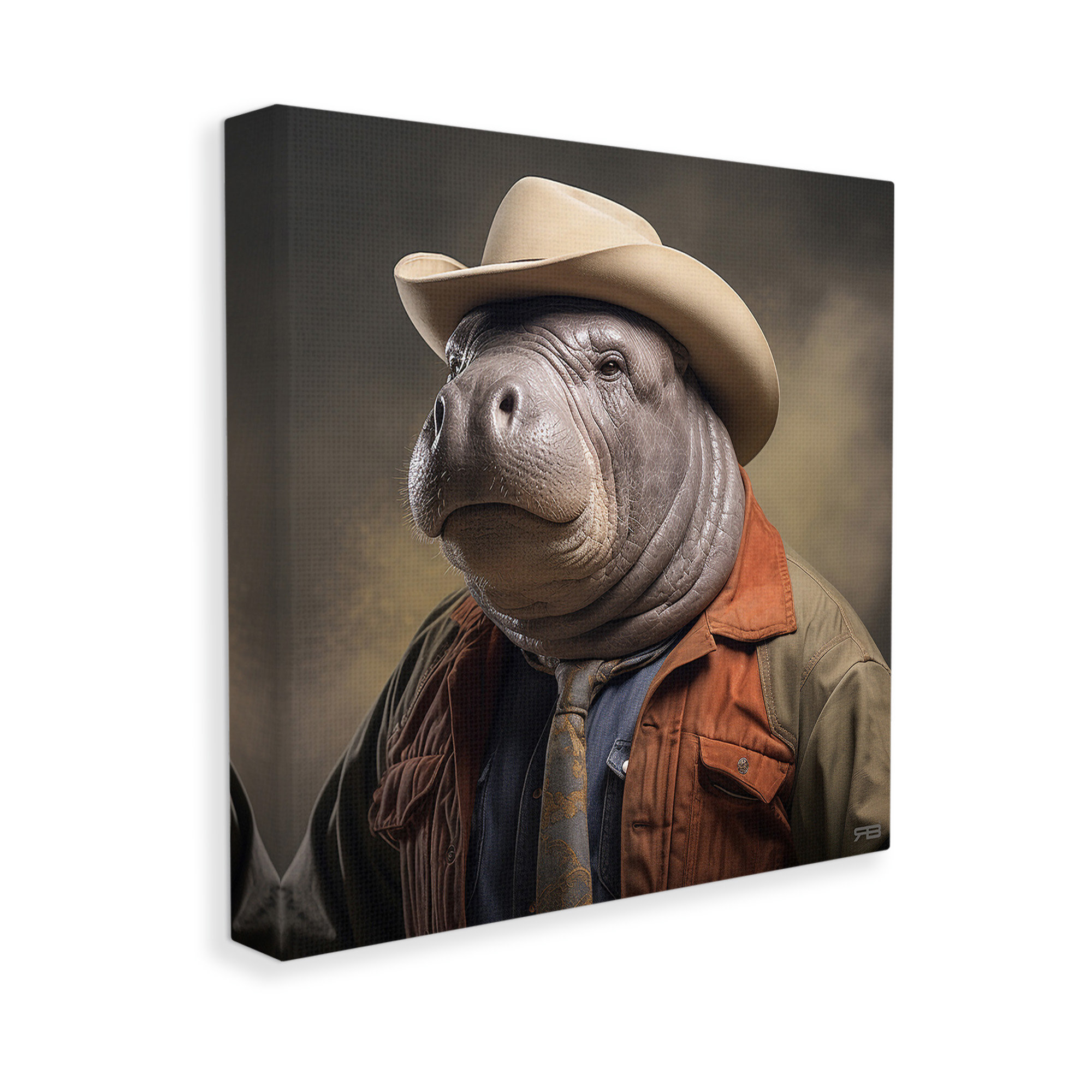 Trinx " Southern Sheriff Manatee Wrapped Canvas " by RB on Canvas | Wayfair