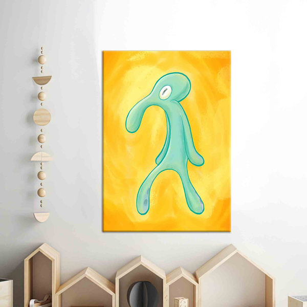 Ivy Bronx Squidward Abstract Painting Print on Modern 3D Bold and Brash ...