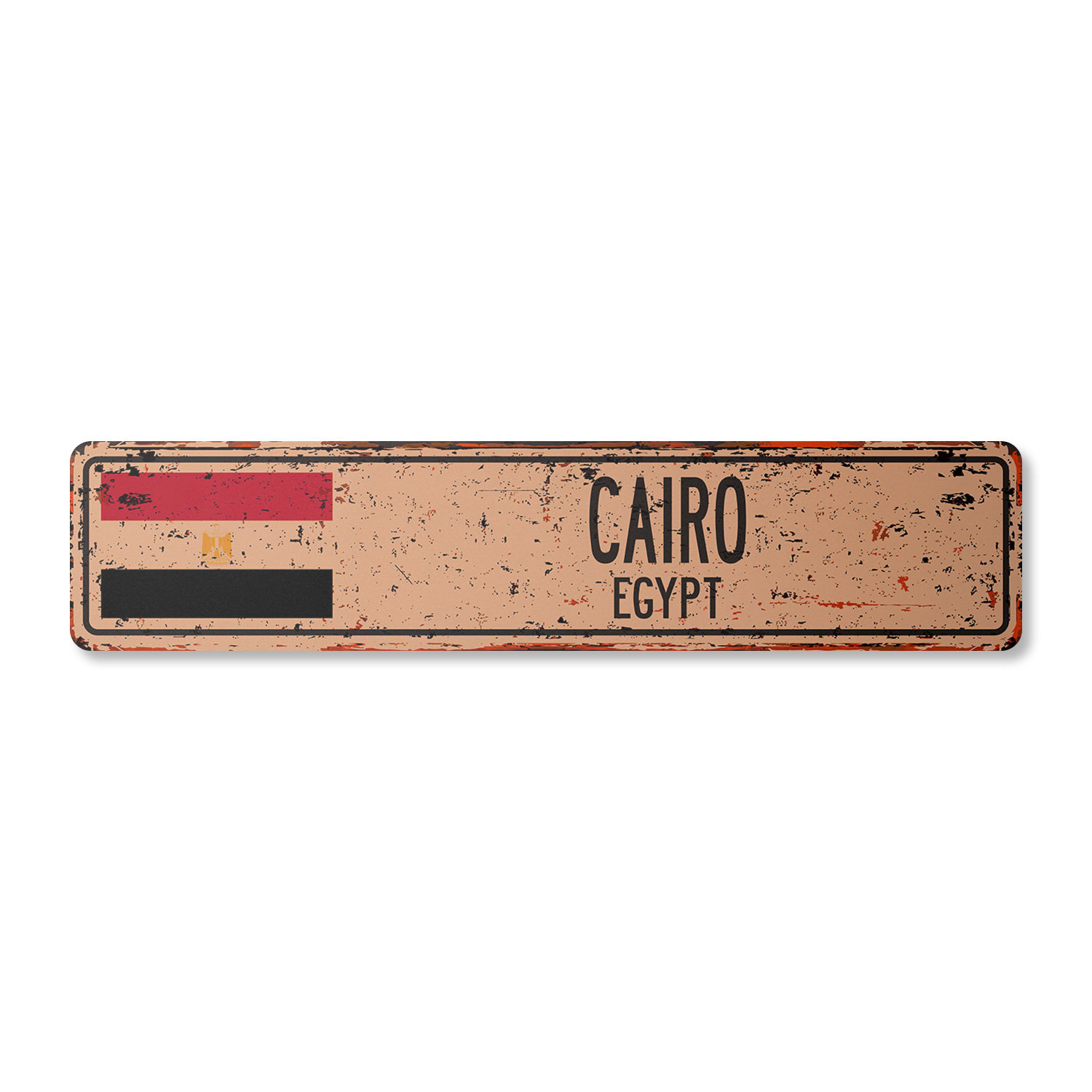 SignMission CAIRO EGYPT Vintage Aluminum Street Sign Egyptian flag city ...