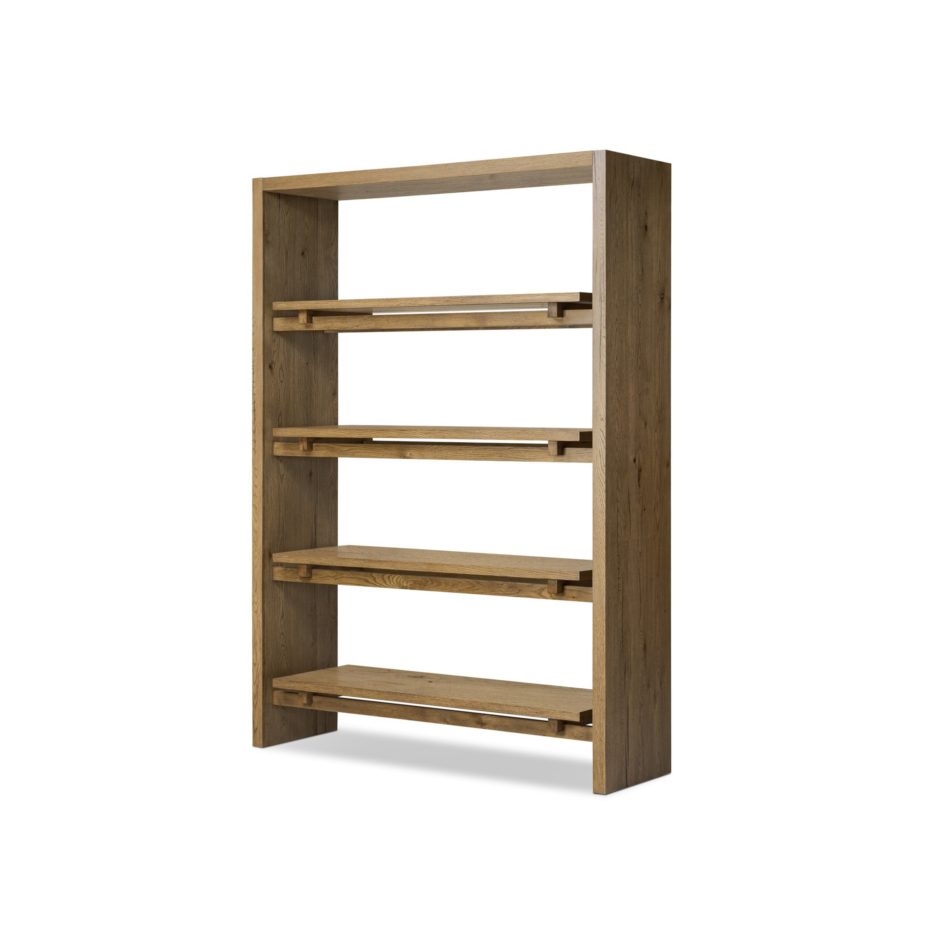 Loon Peak Keeaira Bookcase-Rustic Amber Oak | Wayfair