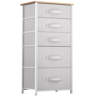 Charlton Home® 5 Drawers Dresser, Vertical Fabric Storage Tower ...