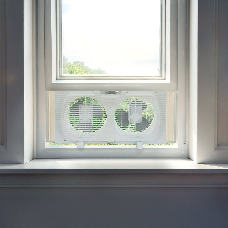 Proctor Silex 9 Inch 56W Twin Window Fan in White | Wayfair