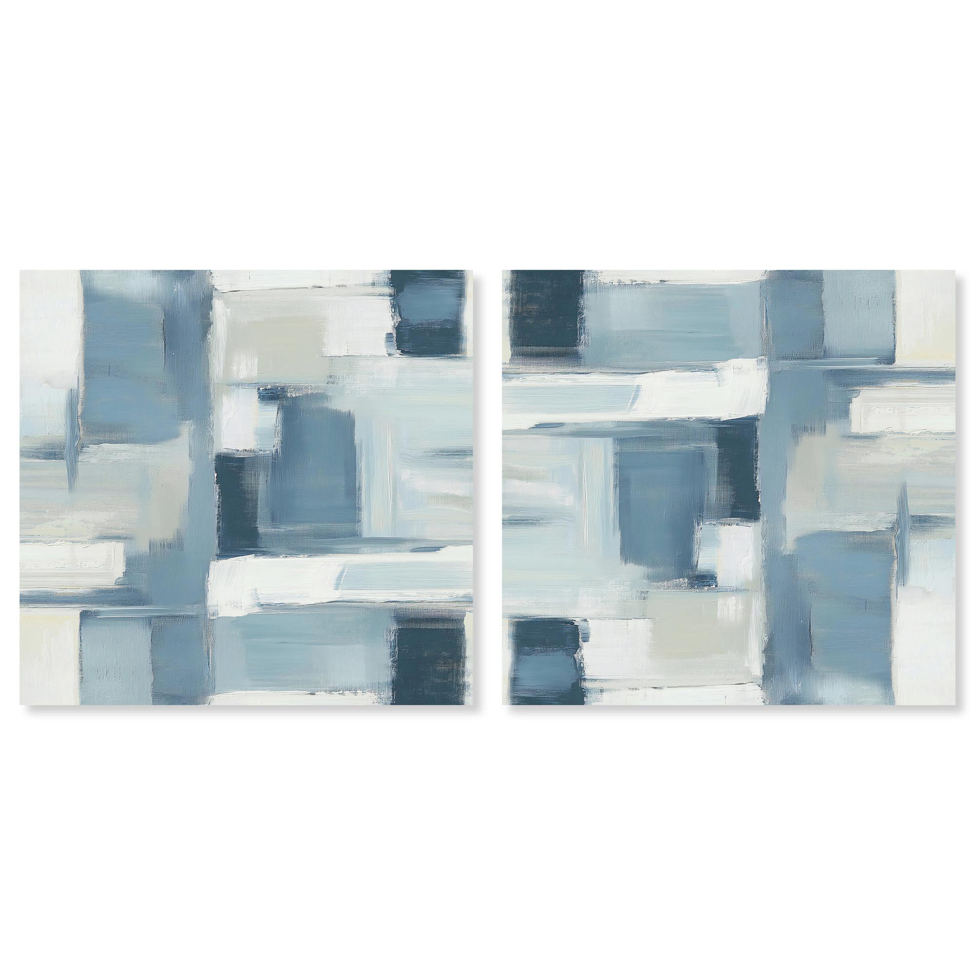 Art Remedy Deconstructed Blue II Set Canvas Modern Abstracts by Art ...
