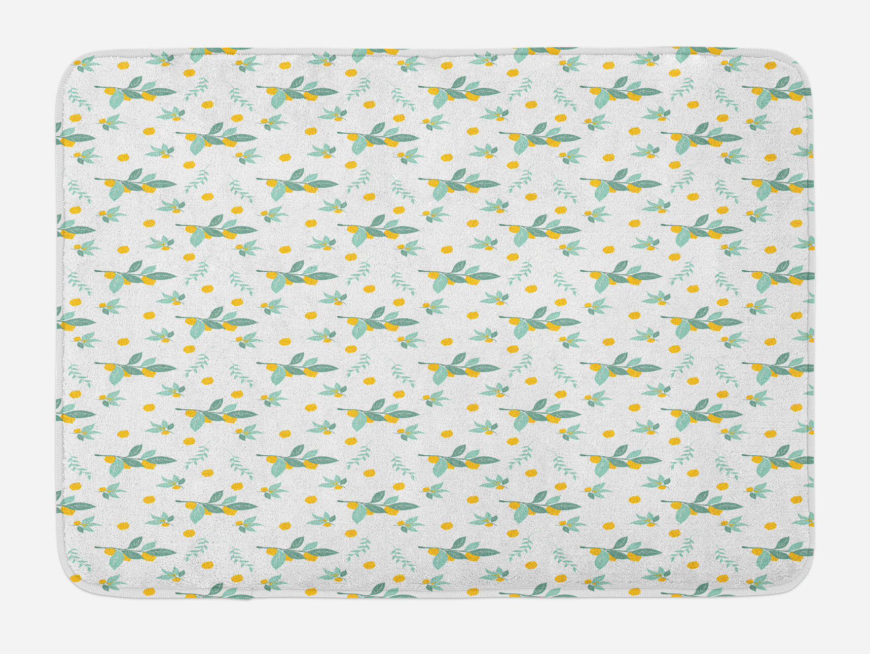 East Urban Home Lemons Plush Bath Mat, Citrus Fruits and Leaves, 30.2 ...