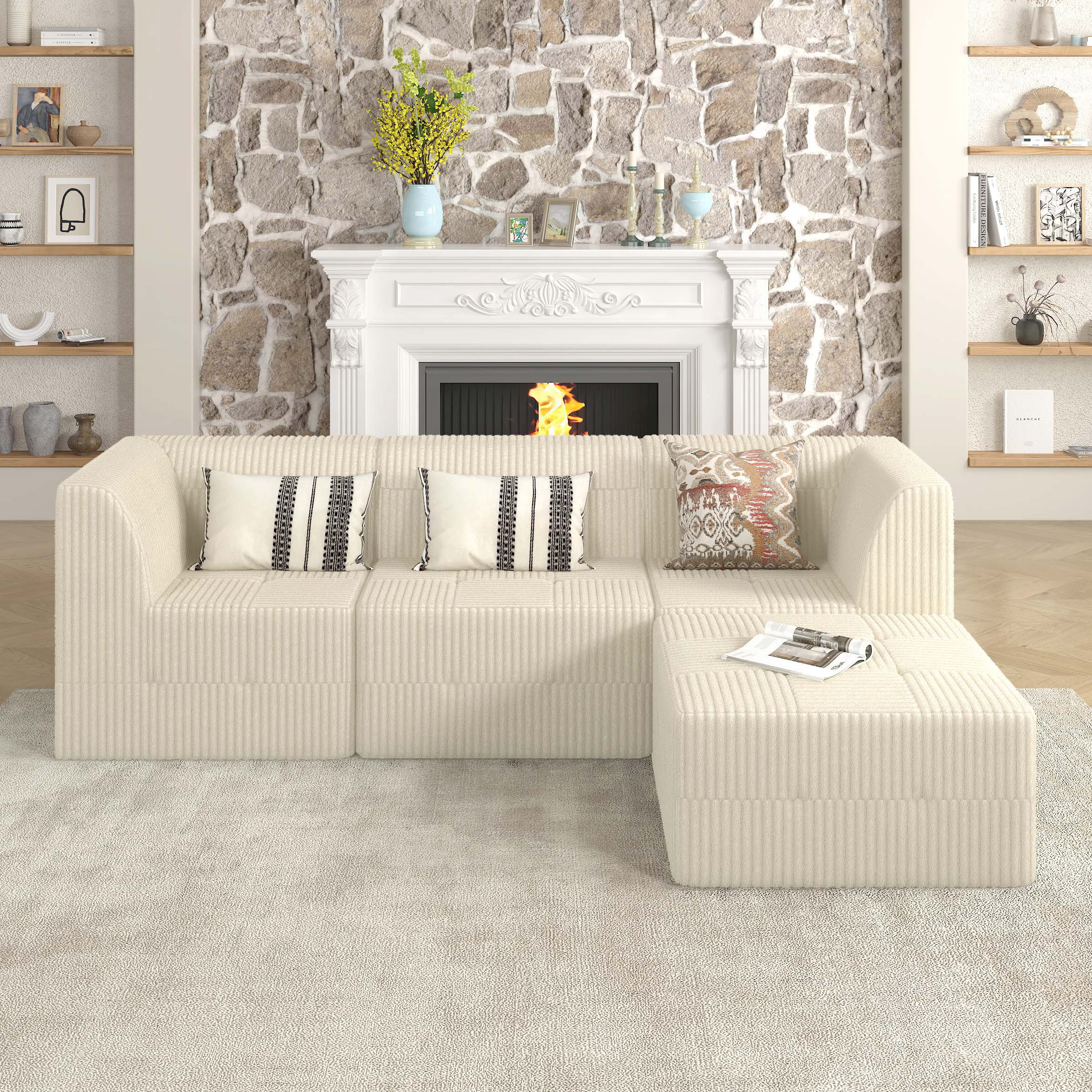Brayden Studio® L shape Modular Sectional Sofa | Wayfair